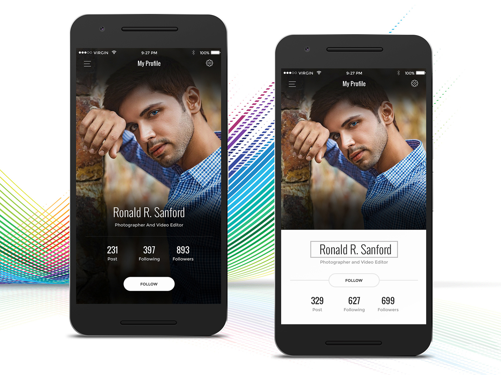 Profile Page UI by XpertDesigner on Dribbble