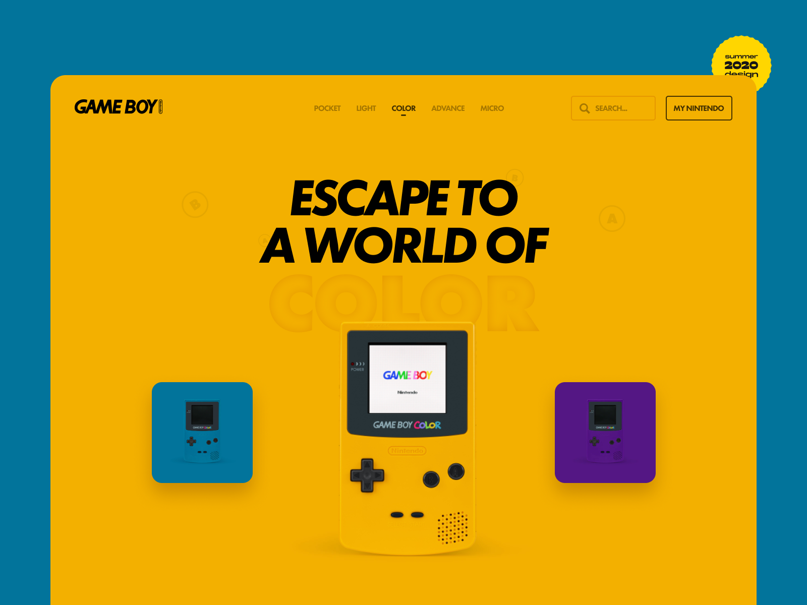 Gameboy Color - Web Design Concept by 🌐 D.D.C on Dribbble