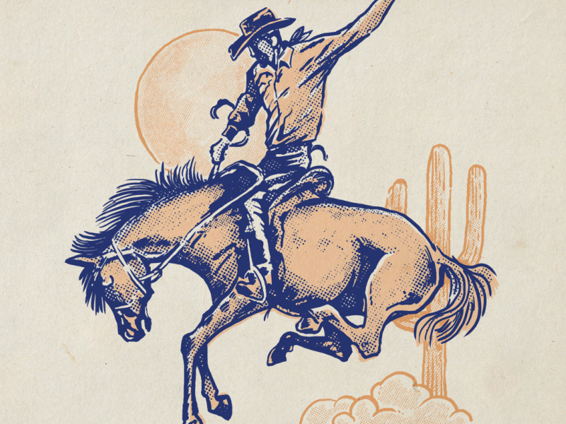 Vintage Cowboy Illustration by Evri Harvian on Dribbble
