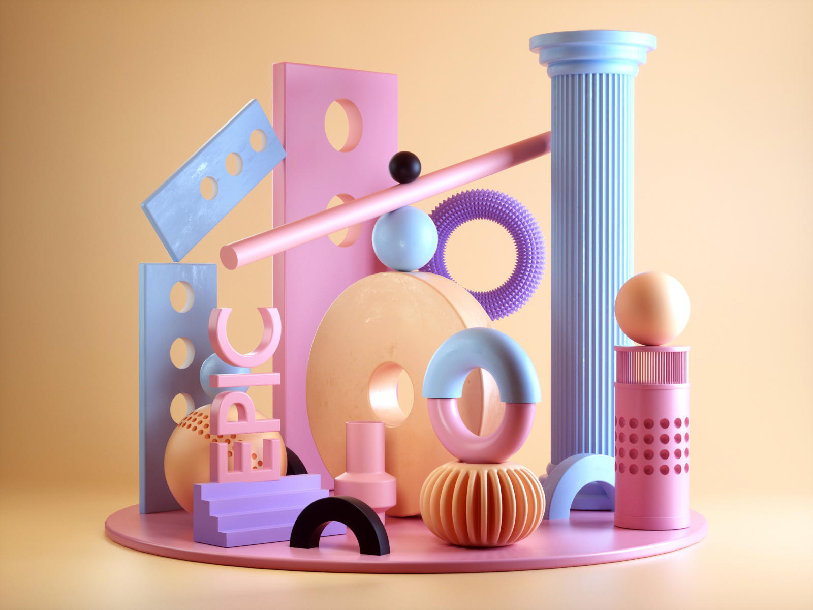 3D Abstract Composition - HYPE by rastovicfilip on Dribbble