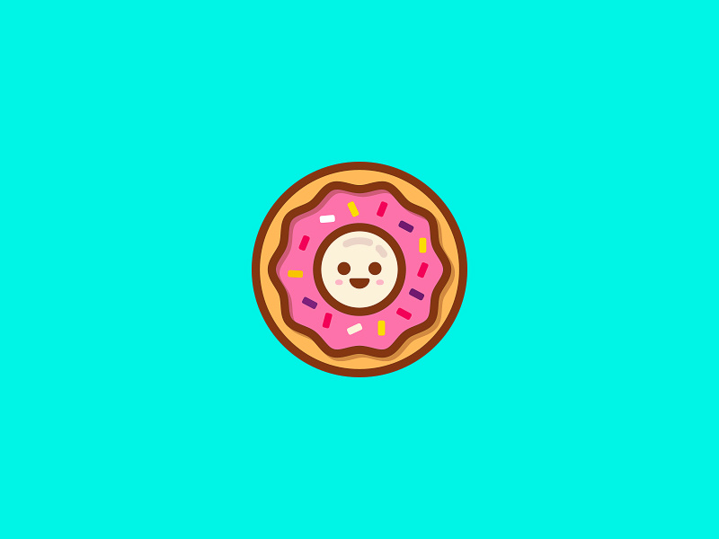 Happy Donut by Nino Mamaladze on Dribbble
