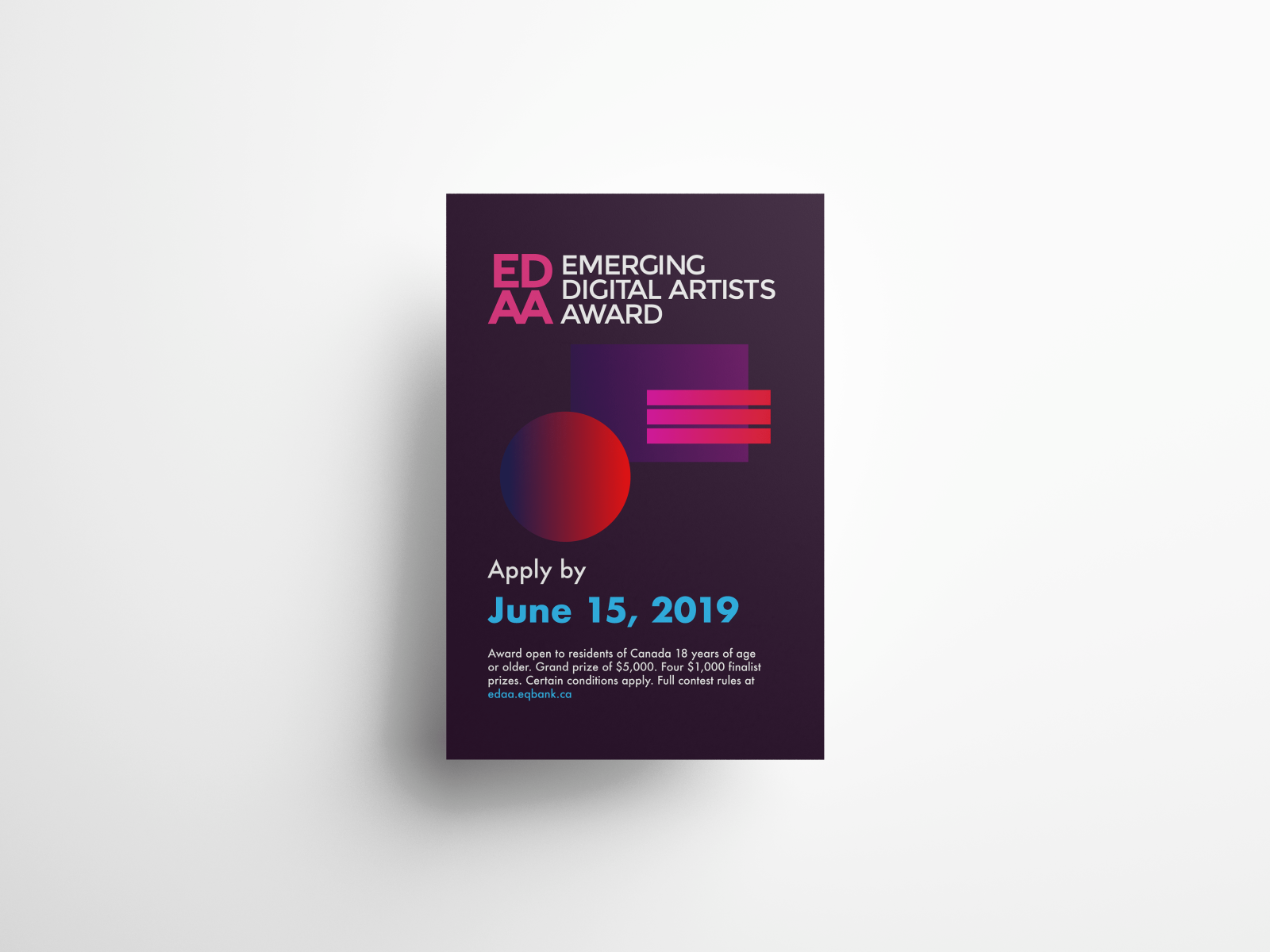Emerging Digital Artist Award Poster by Kseniia Jin on Dribbble