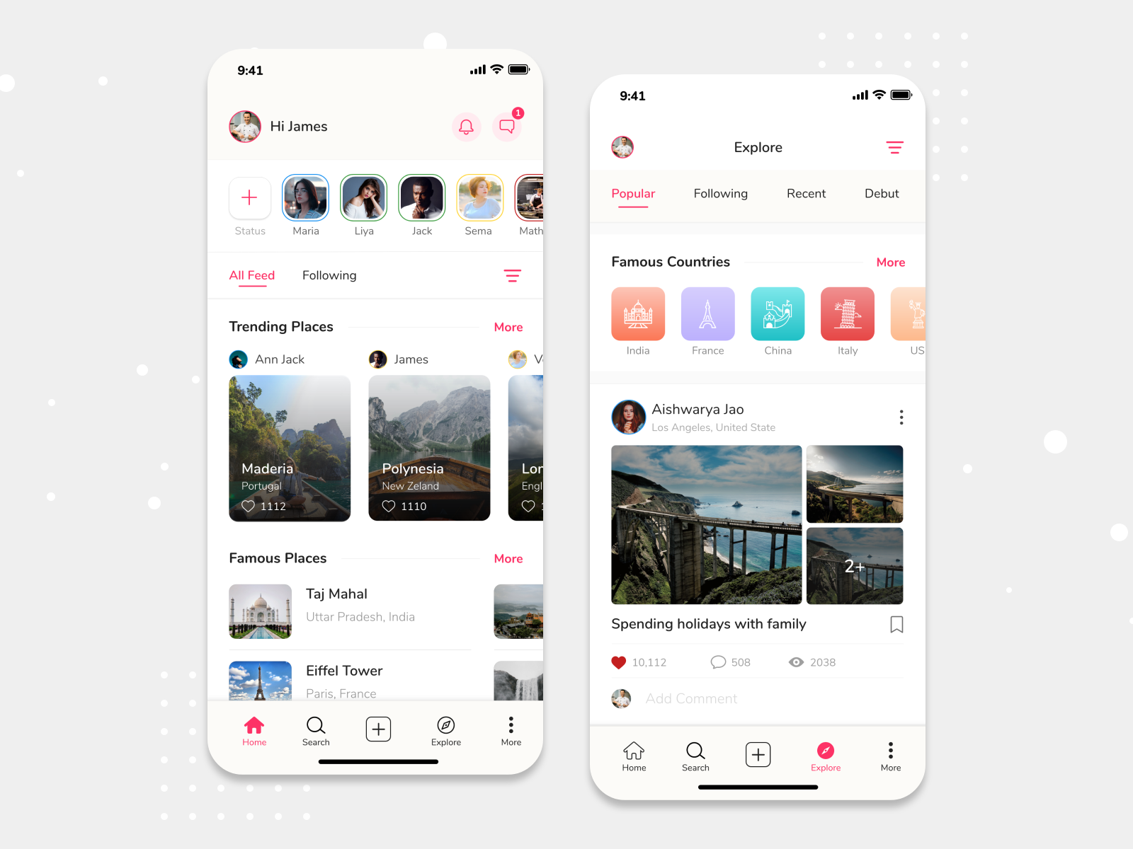 Travel Experience Sharing App by Jilson Joseph on Dribbble