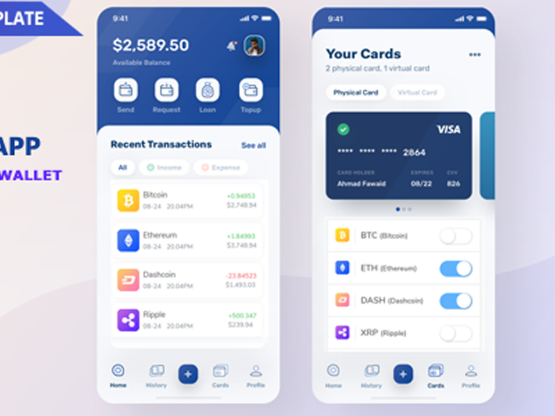 Doomix - ICO App & Crypto Wallet Mobile Template by Bright Light on ...