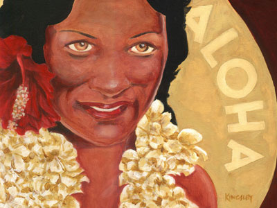 Aloha Girl by Mark Kingsley Brown on Dribbble