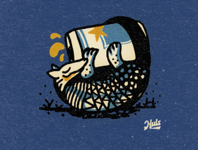 Drinkin' Dillo by Garrett Huls on Dribbble
