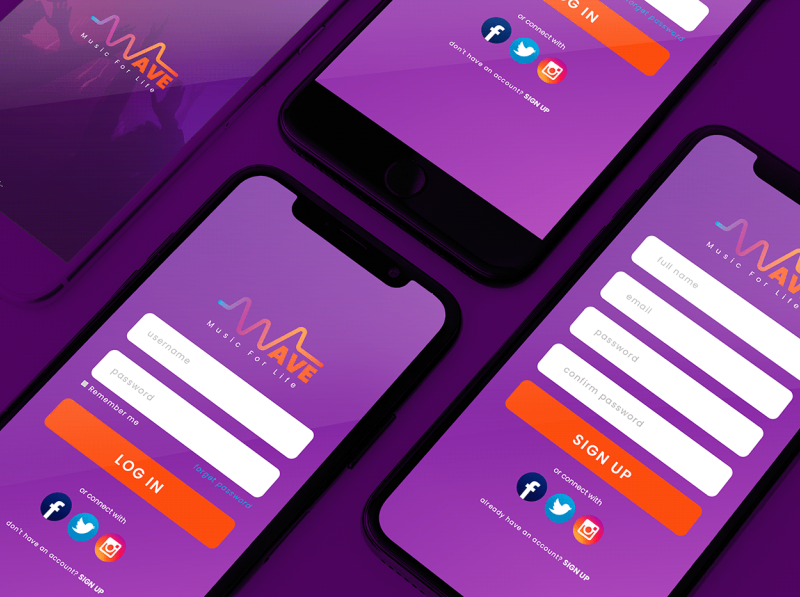 Mobile Apps Design - Wave music by Yousuf Al Mahmud on Dribbble