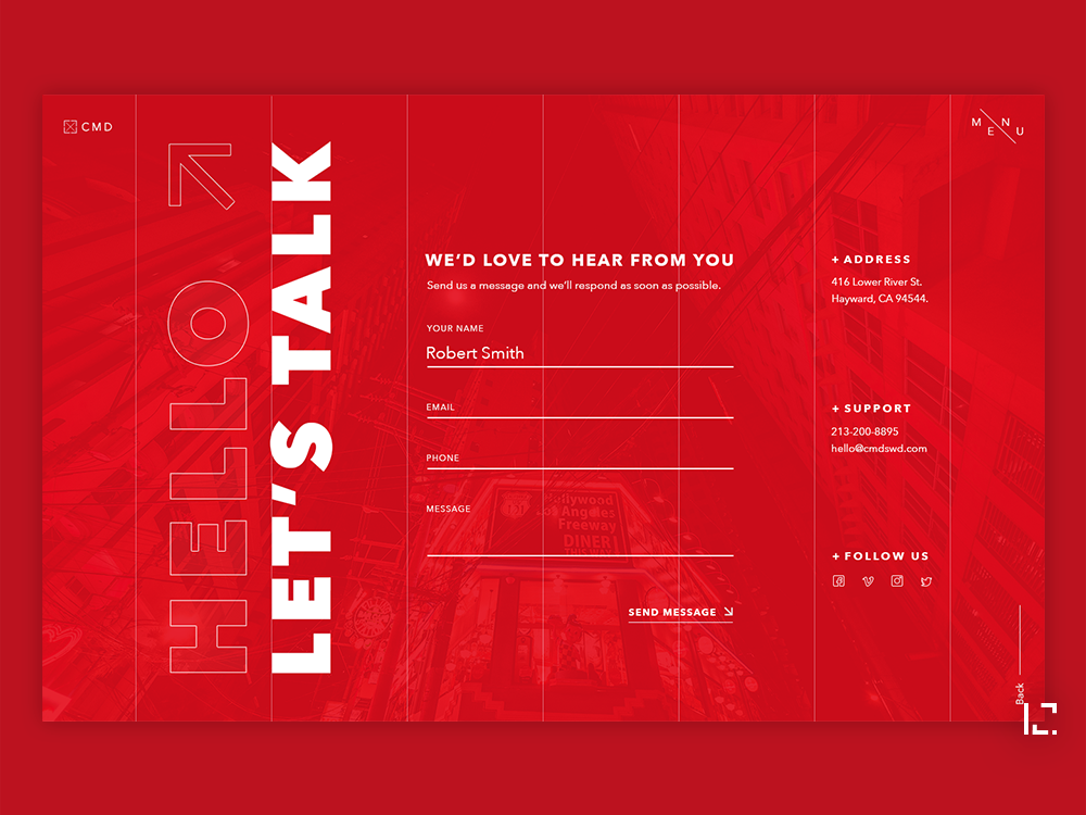 Contact Form by Natalia Tomova on Dribbble