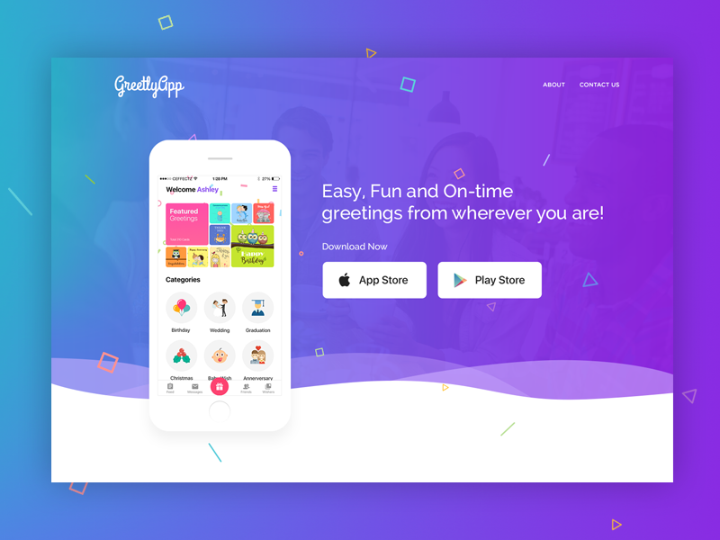 GreetlyApp Landing Page by Buwaneka Ranatunge on Dribbble
