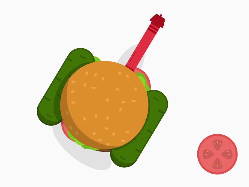 Burger Tank And Pickles by Melissa Liberty on Dribbble