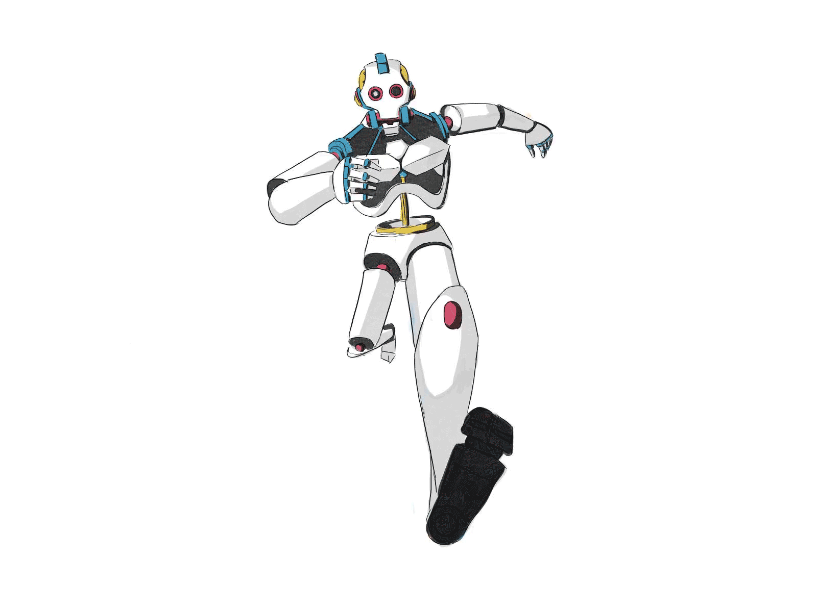 Robot Run Cycle By Katerina On Dribbble