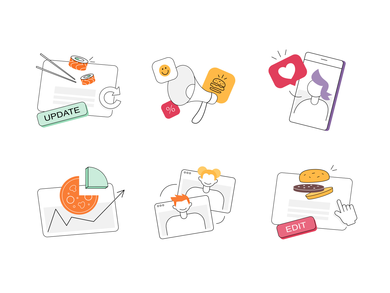 Icon pack for food delivery platform by Chris Rudi on Dribbble