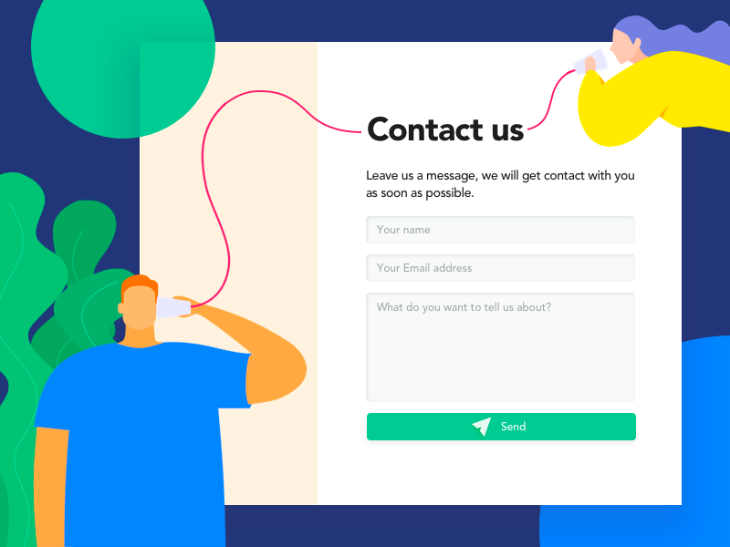 Daily UI 028-Contact Us by Collinhere on Dribbble
