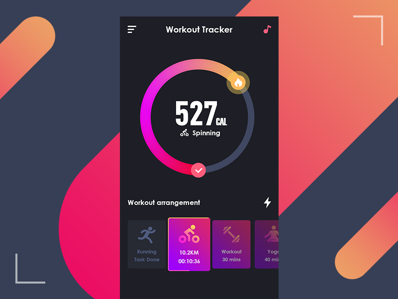 #Daily UI 041-Workout Tracker by Collinhere on Dribbble