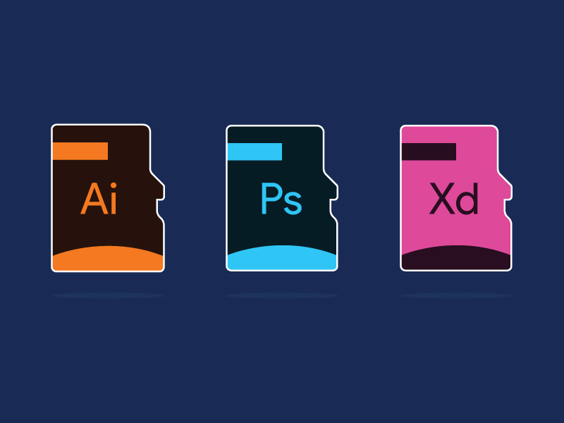 Design softwares memory card illustration by Halfwave Studios on Dribbble