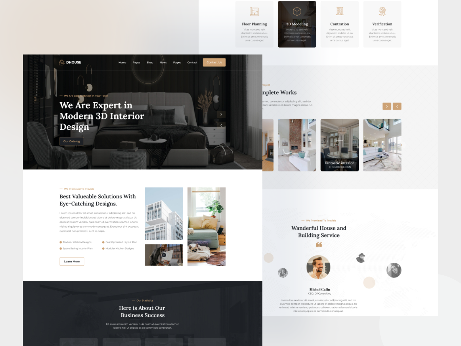 Interior Design Website Template by Md Ferdous Mondol on Dribbble