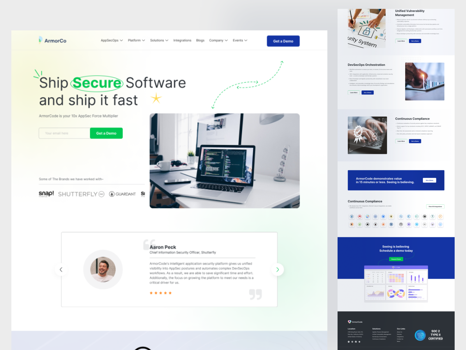 Software security Landing page redesign by Md Ferdous Mondol on Dribbble