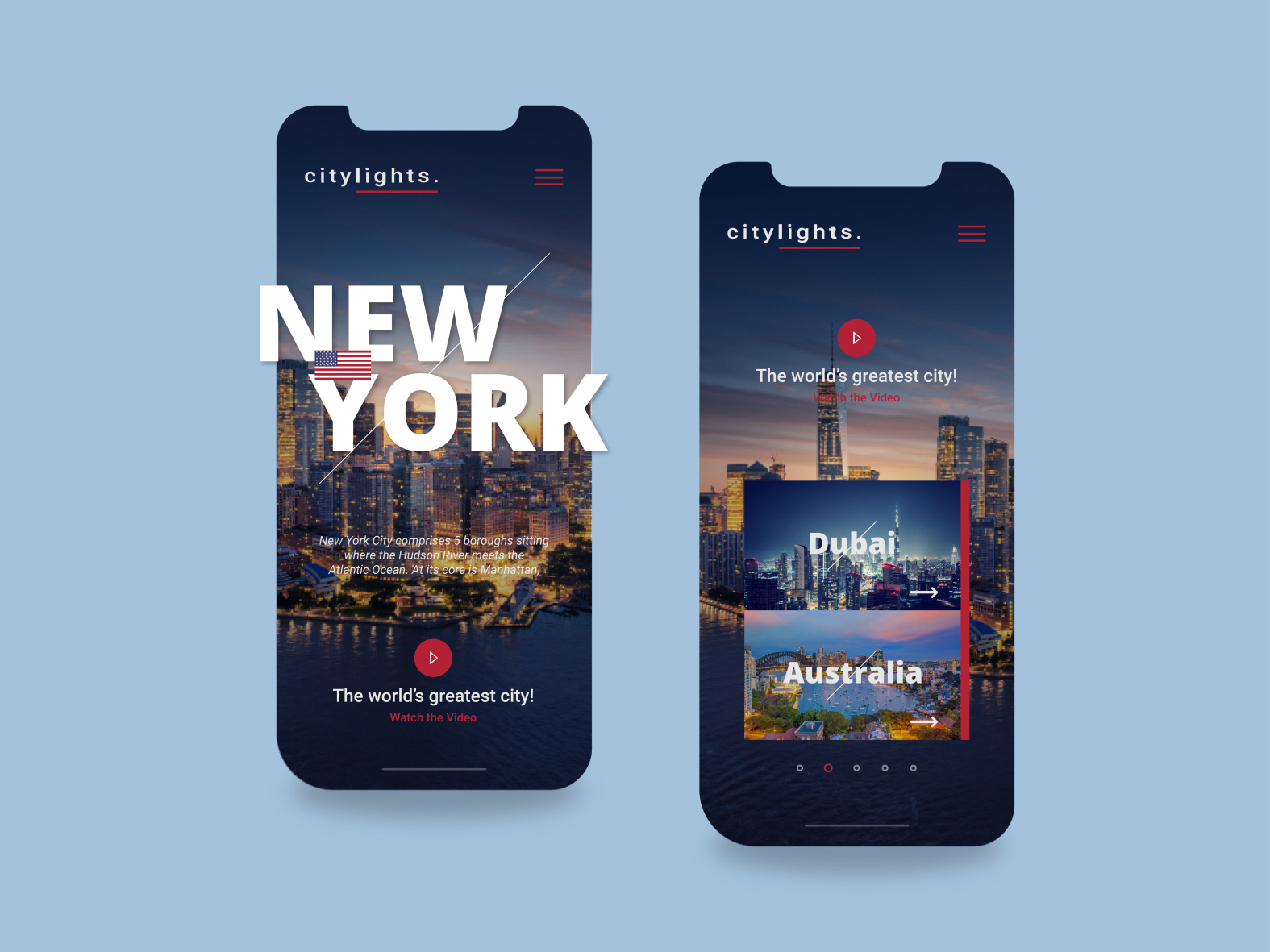 New York UX/UI by Numan Fareed on Dribbble