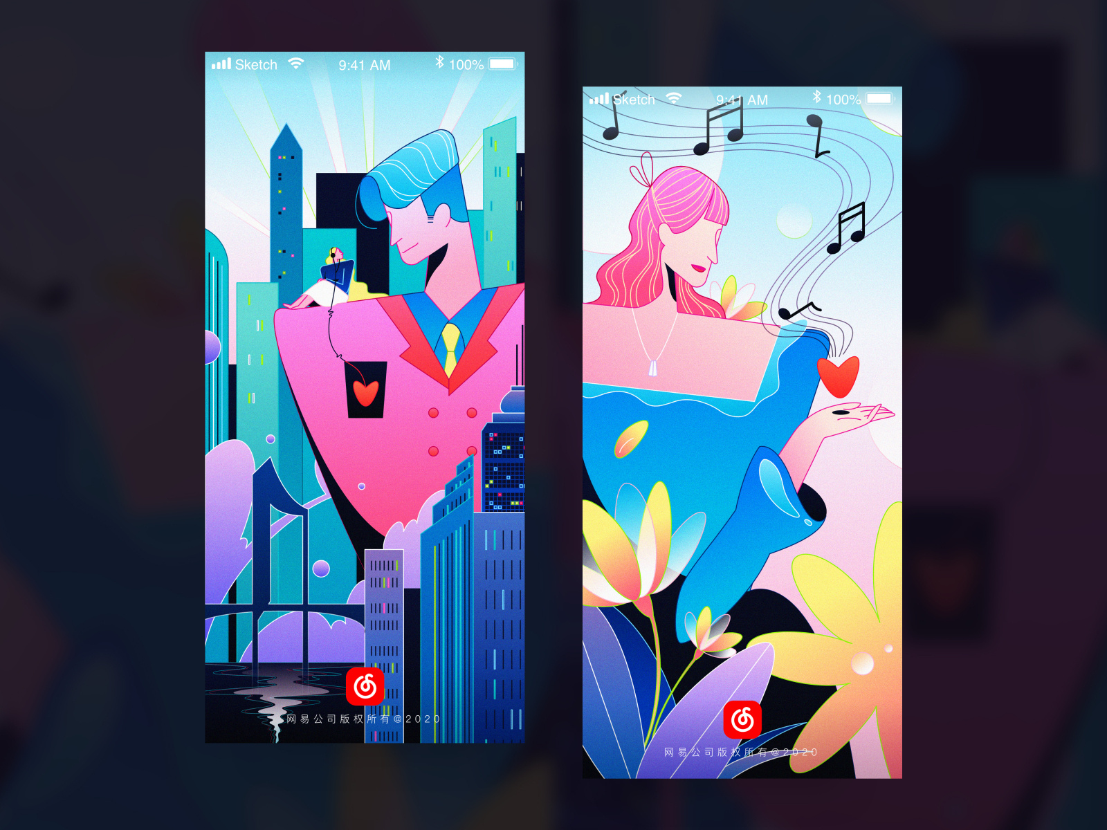 Splash screen - Valentine's Day by Muriel for Nice100Team on Dribbble