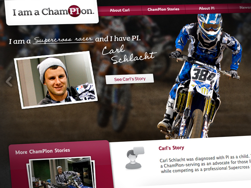 I am a ChamPIon website by Ryan Lynn on Dribbble