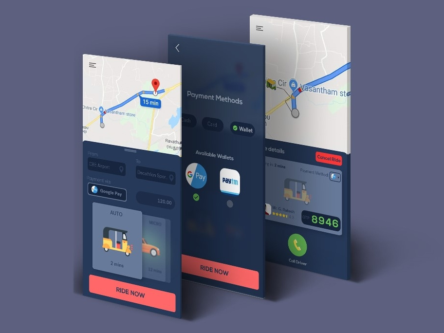Ola Redesign Mockup by Aravind B on Dribbble