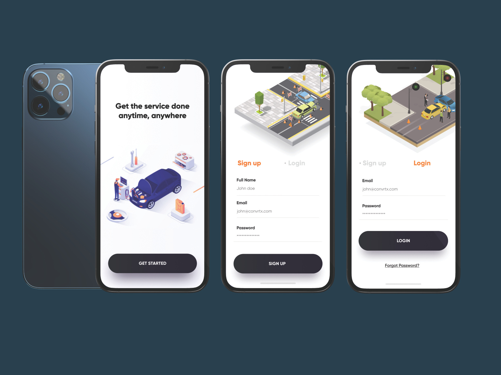 Car Services - Sign up/Sign in UI by Muneeb Sandhu ⚔️ for ConvrtX on ...
