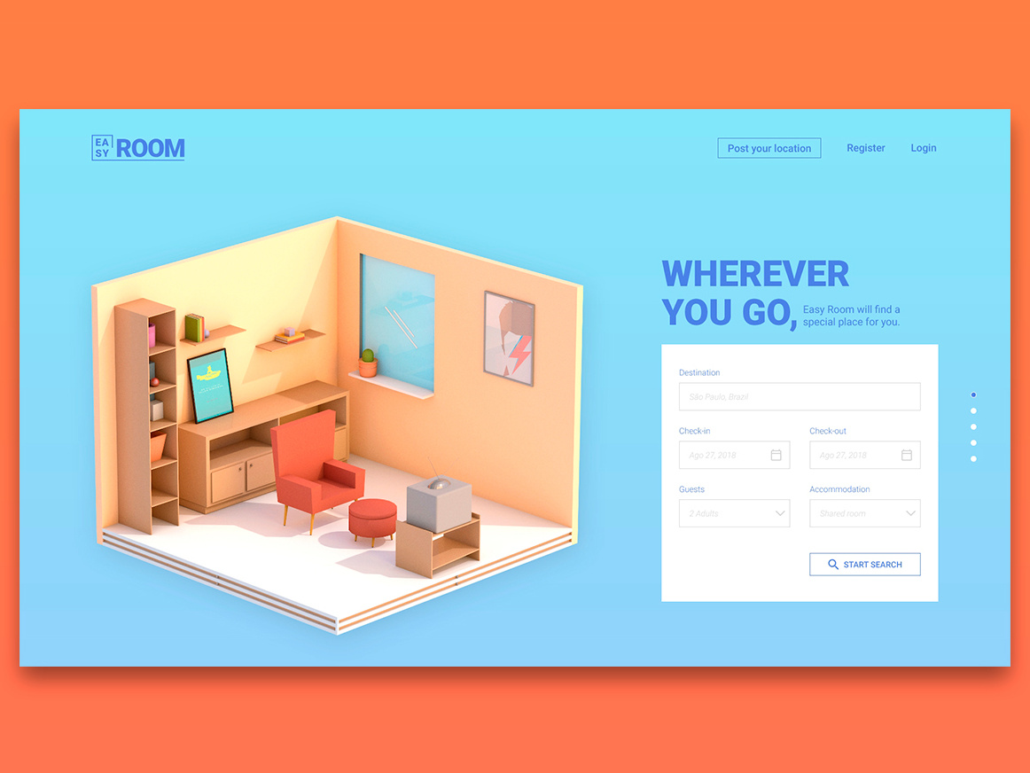 Reservation Page UI by Caio Teixeira on Dribbble