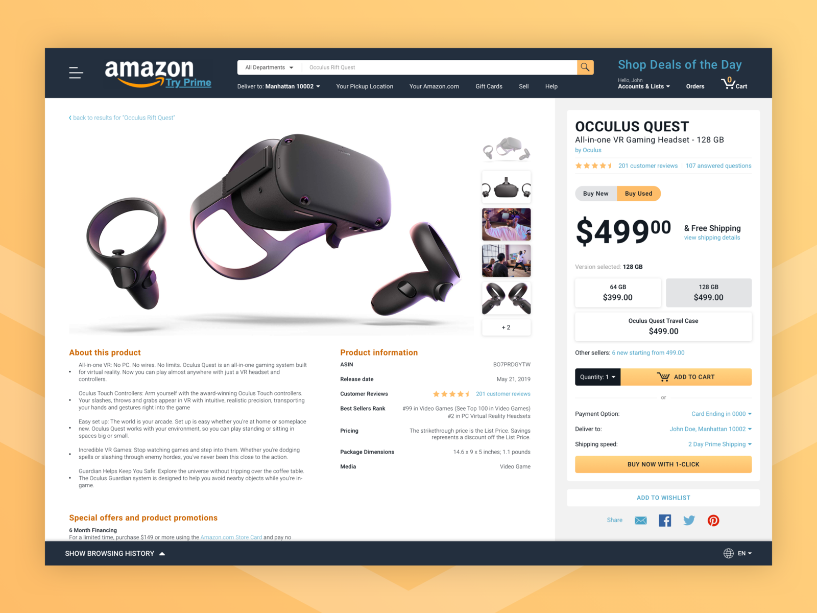 Amazon Redesign by Long Tran on Dribbble