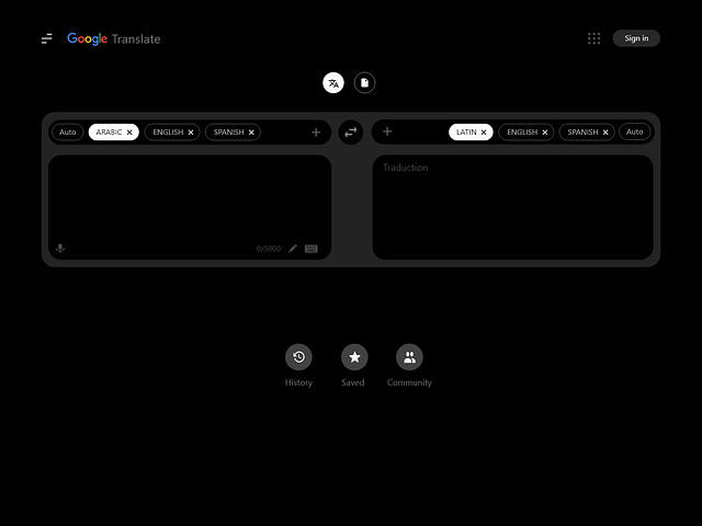 Google Translate Web dark mode REDESIGN by Med Zouine on Dribbble