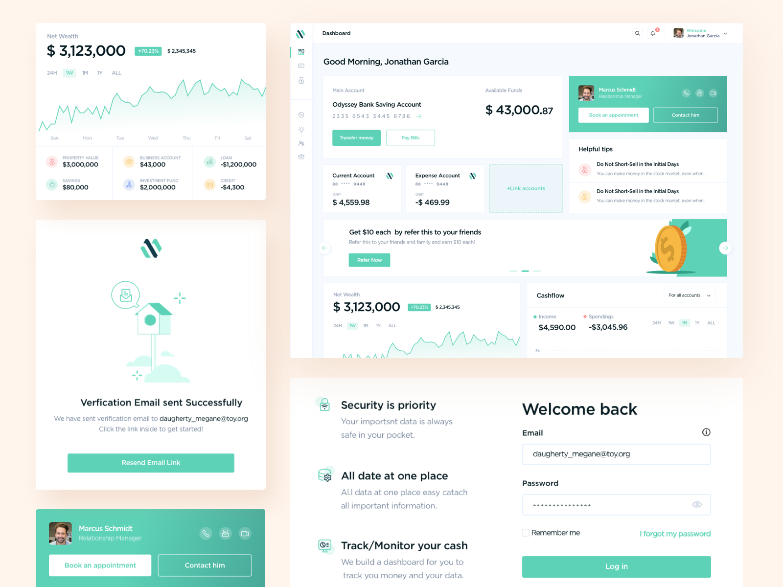 Banking Dashboard by Vivek Sati on Dribbble