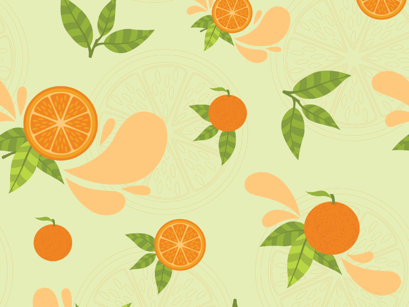 Orange Seamless Pattern by Zarya Kiqo on Dribbble