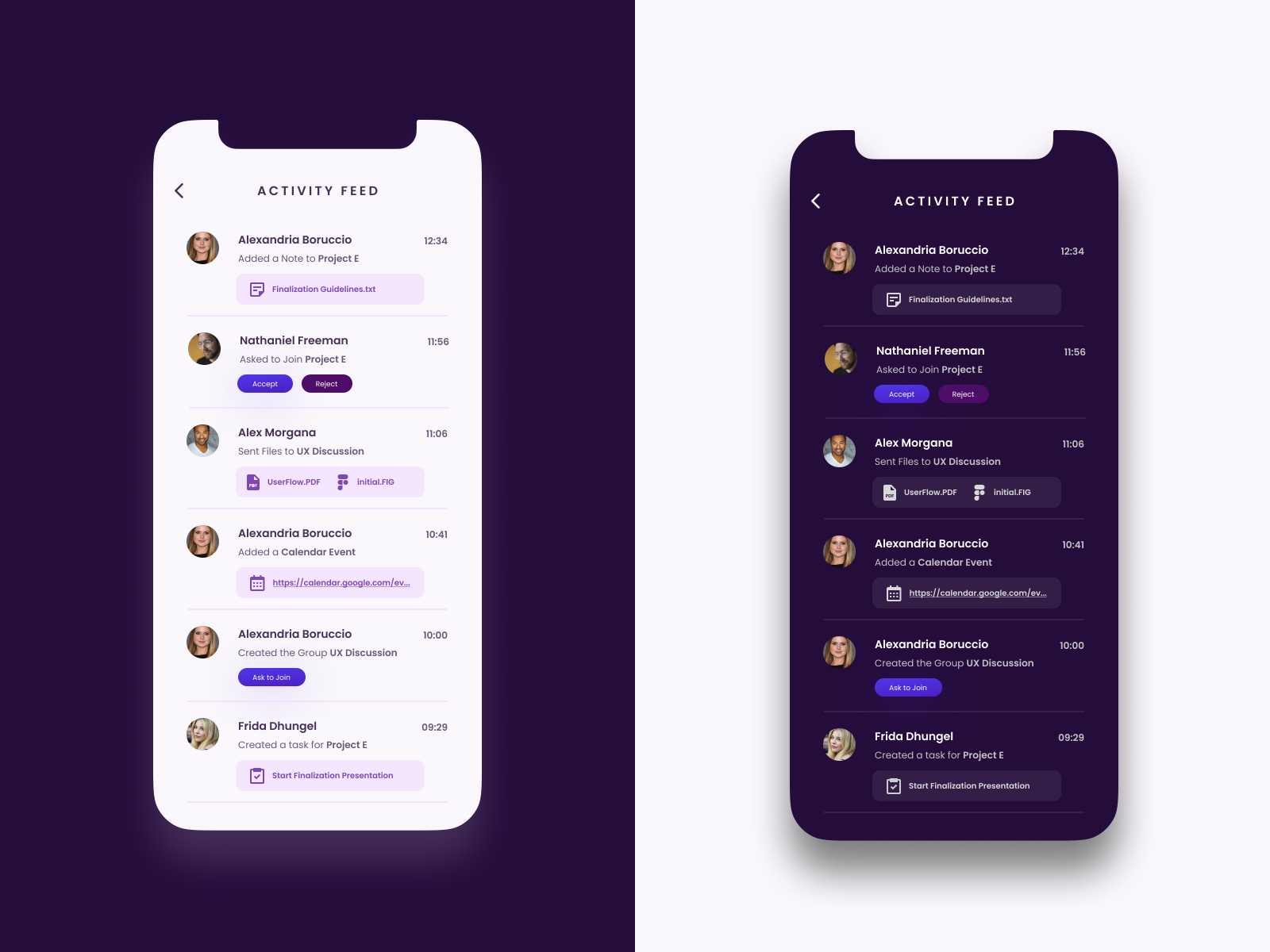 Activity Feed #DailyUI #047 by Arun Dhungel on Dribbble