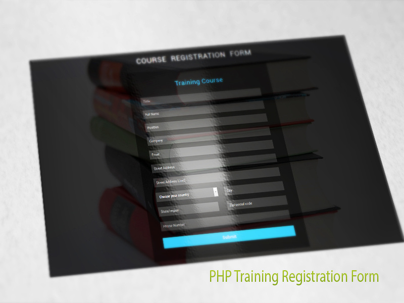 Training Registration Form (PHP) by Alamin Prodhania on Dribbble
