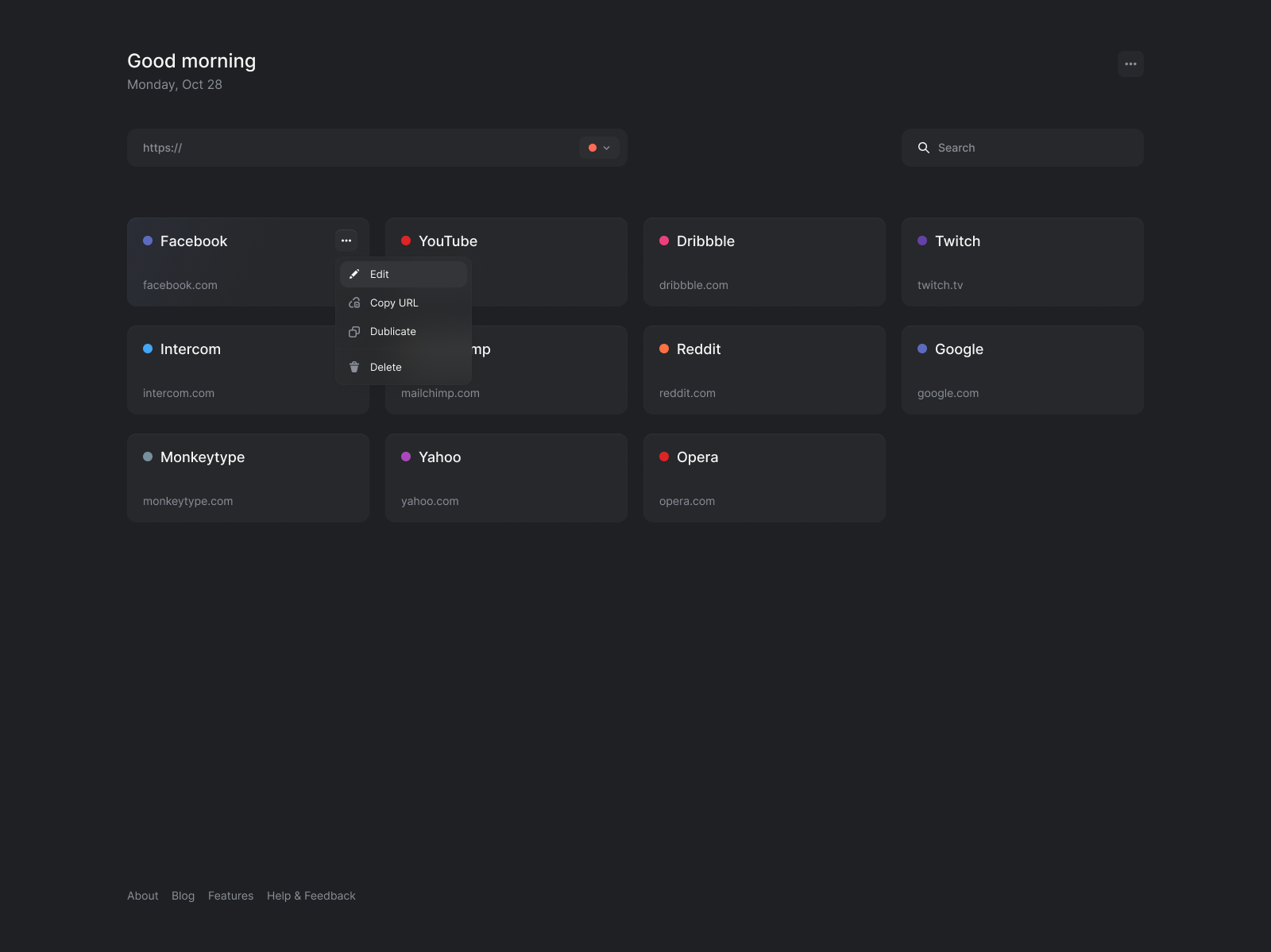 Bookmark Manager Concept by Alexey on Dribbble