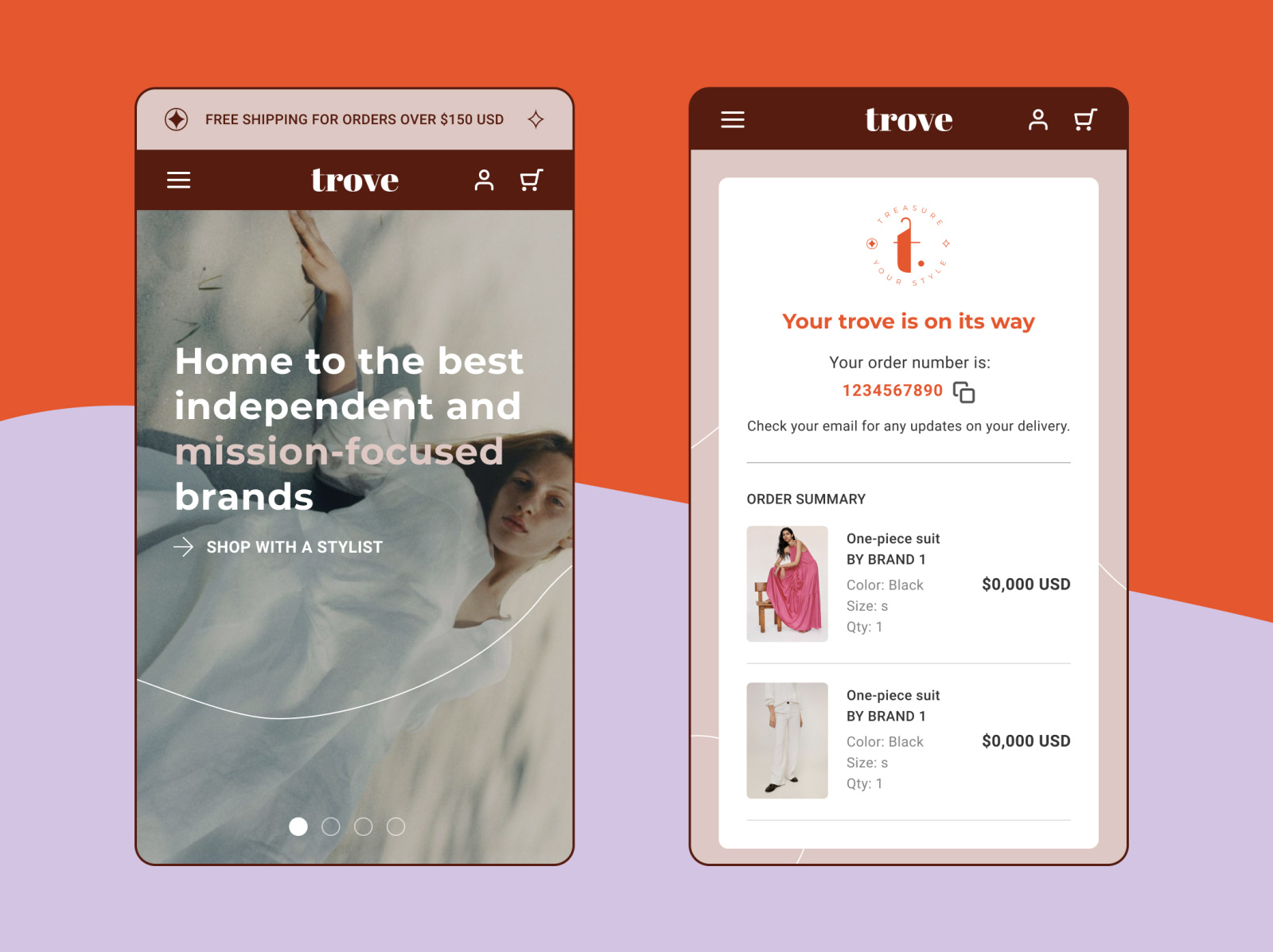 TROVE Responsive design by Abigail Caudillo on Dribbble
