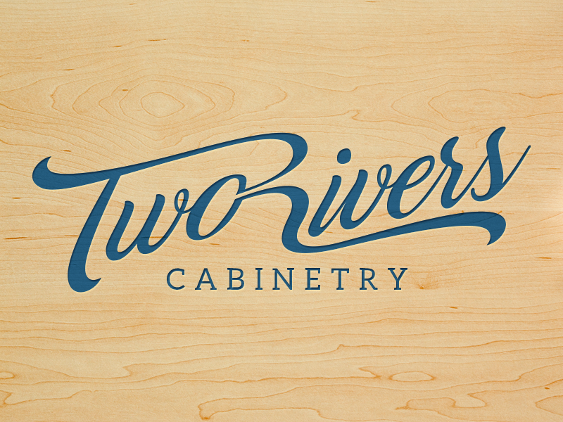 Two Rivers Cabinetry Logo by Andrea Maxwell on Dribbble