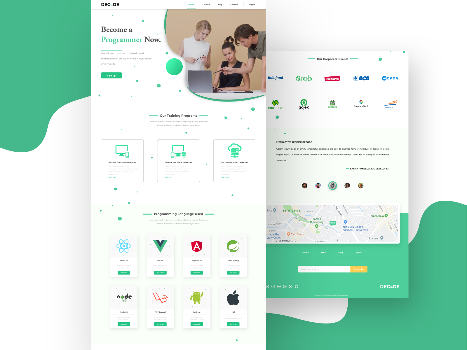 Decode Website Page by Wildan Yolanda on Dribbble