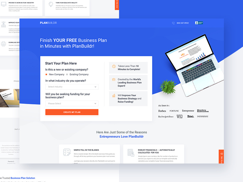 PlanBuilder Landing Page by Design Studio UI UX on Dribbble