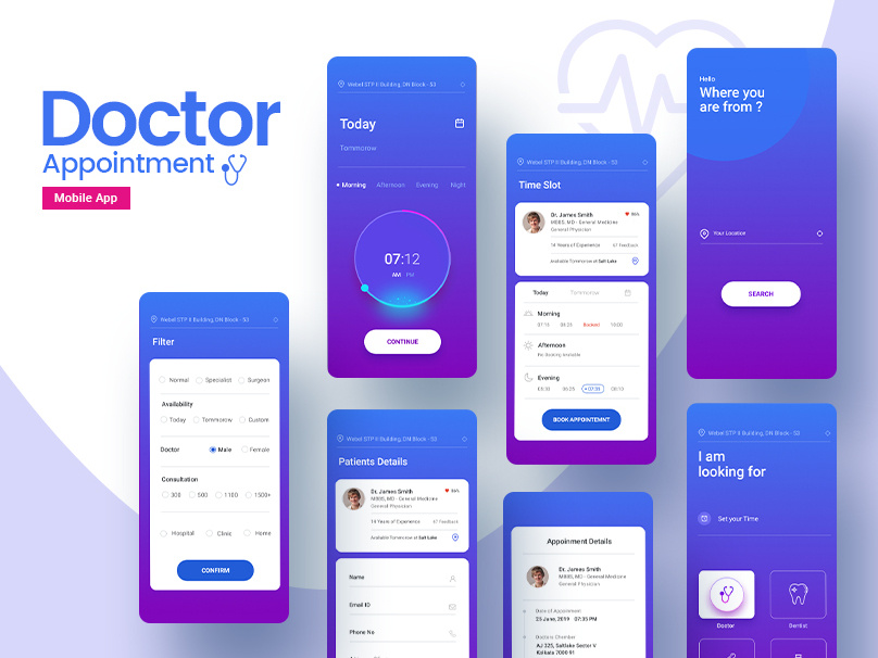 App for Making Doctor Appointments by Design Studio UI UX on Dribbble