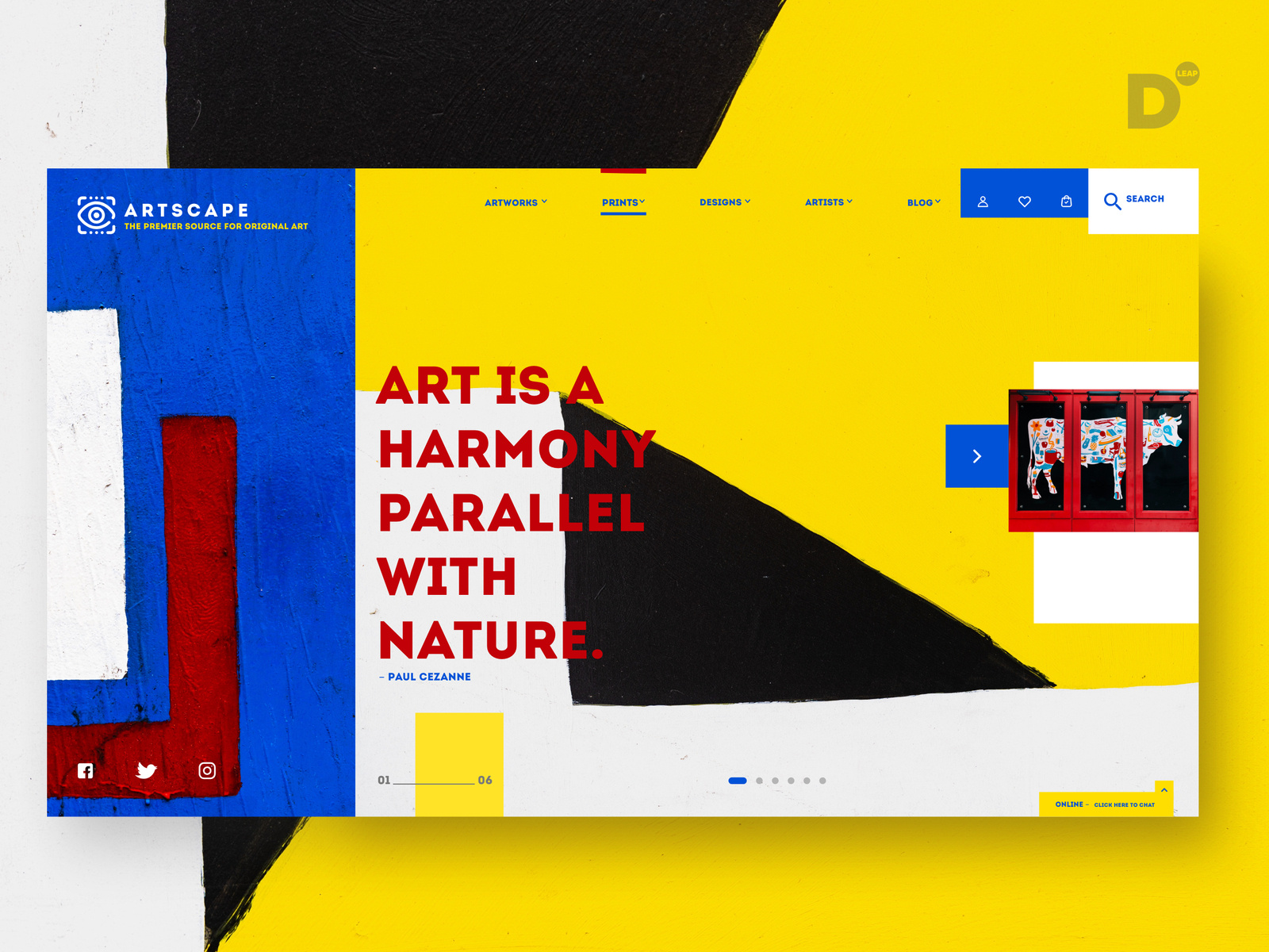 Website Design Concept- Artscape by Dalip singh on Dribbble