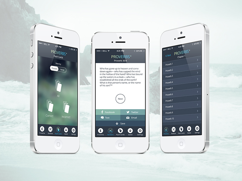 Proverbs+ App by Aaron Sampson on Dribbble