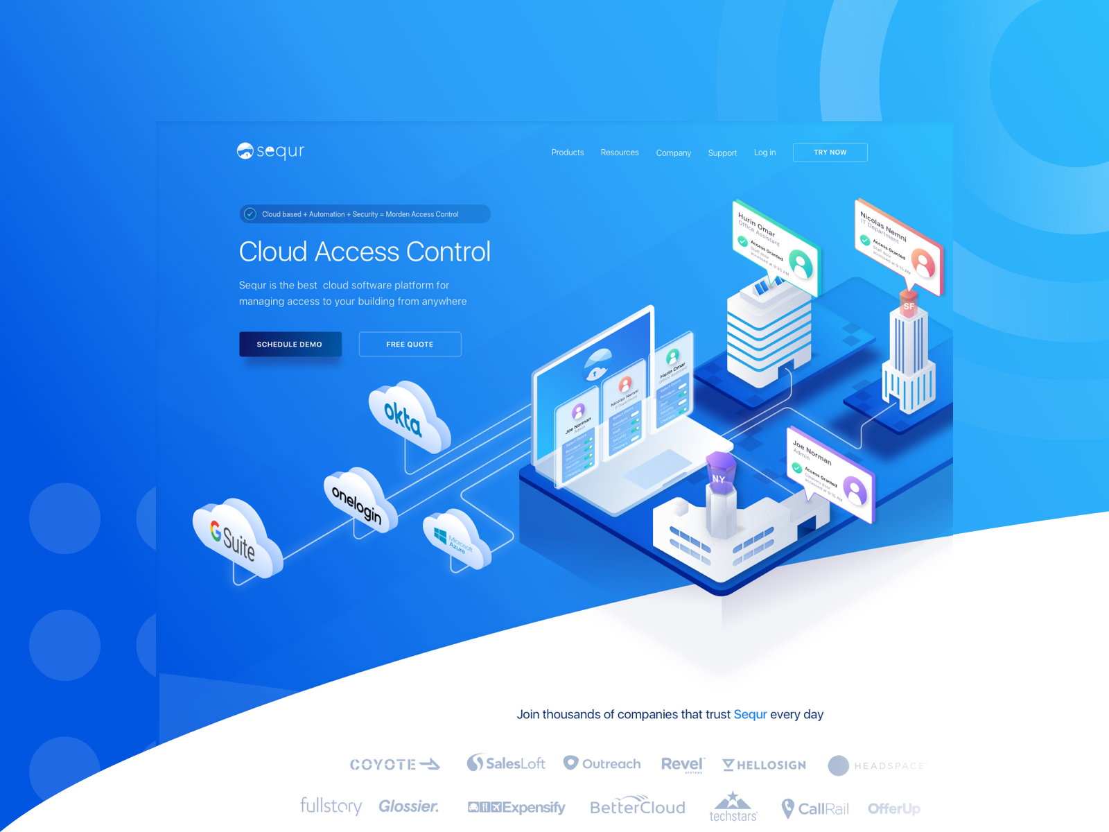 Sequr Landing Page - access-control - illustration by Inara Studio on ...
