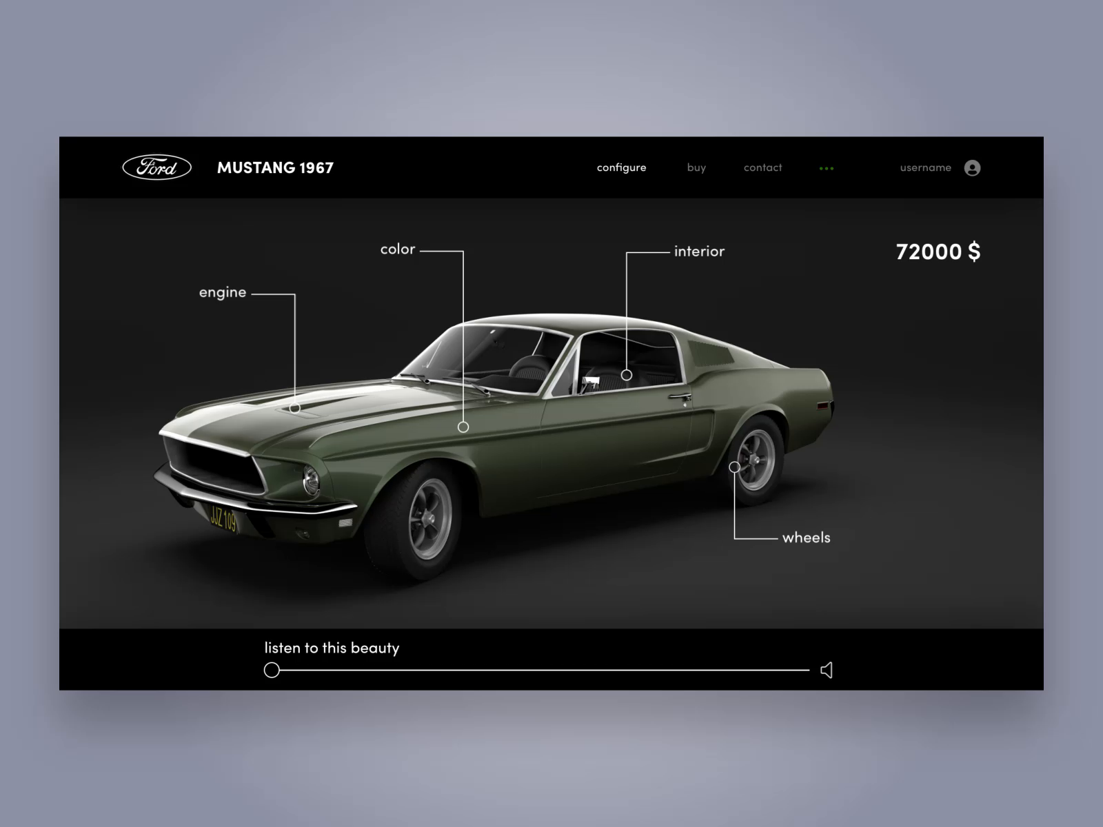 Mustang 3D - animated app by Mikołaj Szymanowski on Dribbble