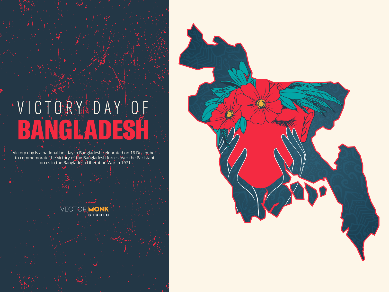 Victory Day Of Bangladesh Illustration by Habibur Razzaq on Dribbble