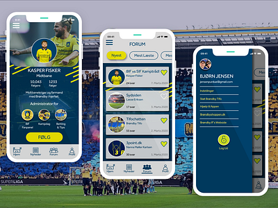 Brondby IF Fan/Club App by Bjoern Jensen, Ph. D. on Dribbble