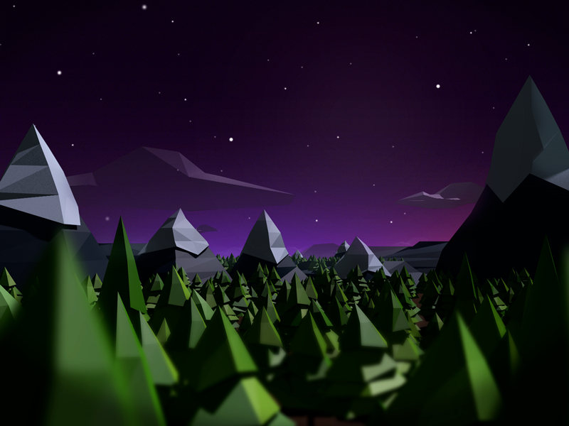 Night Forest by Anton Moek on Dribbble