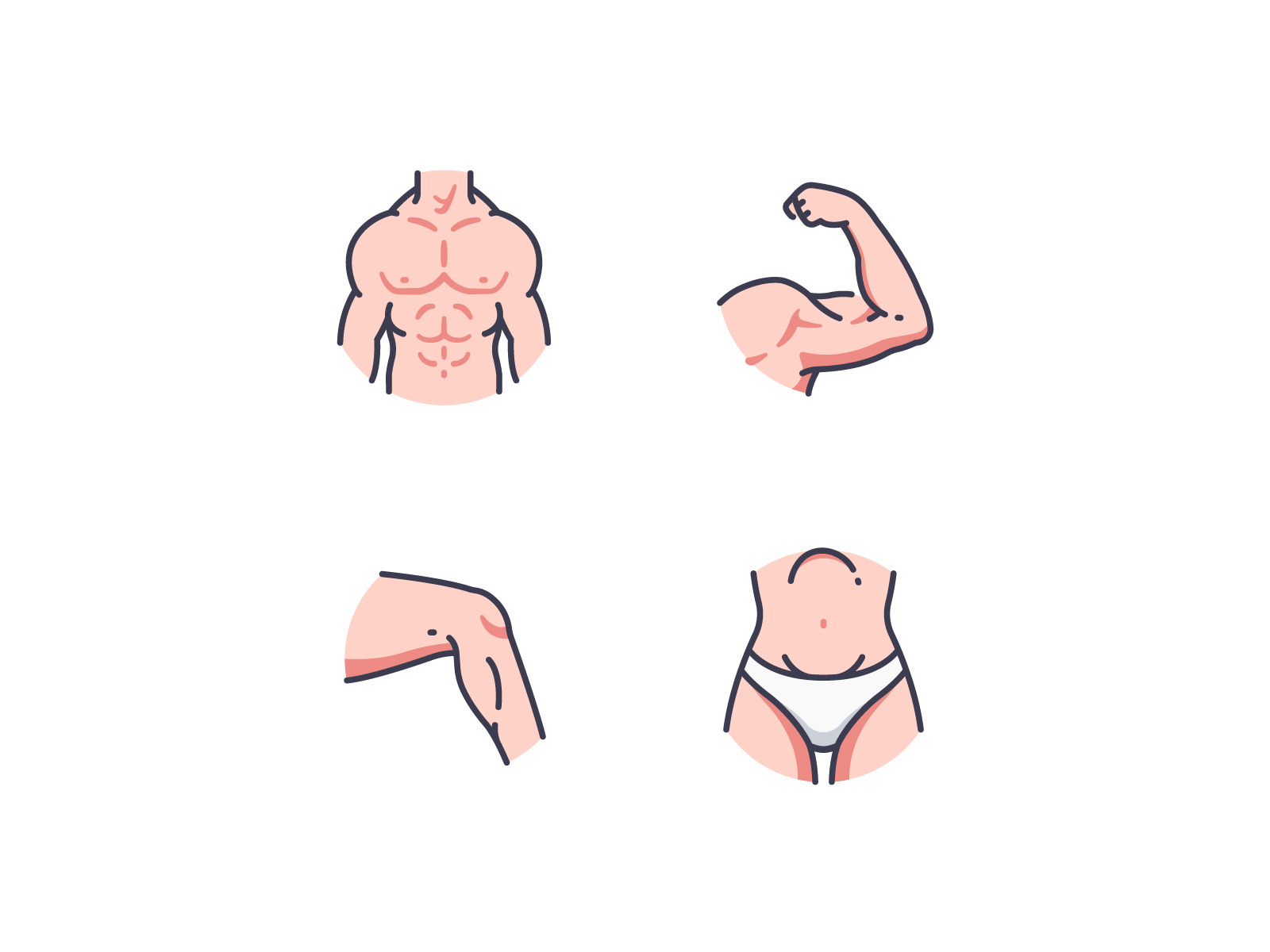 Human body icons by maxicons on Dribbble