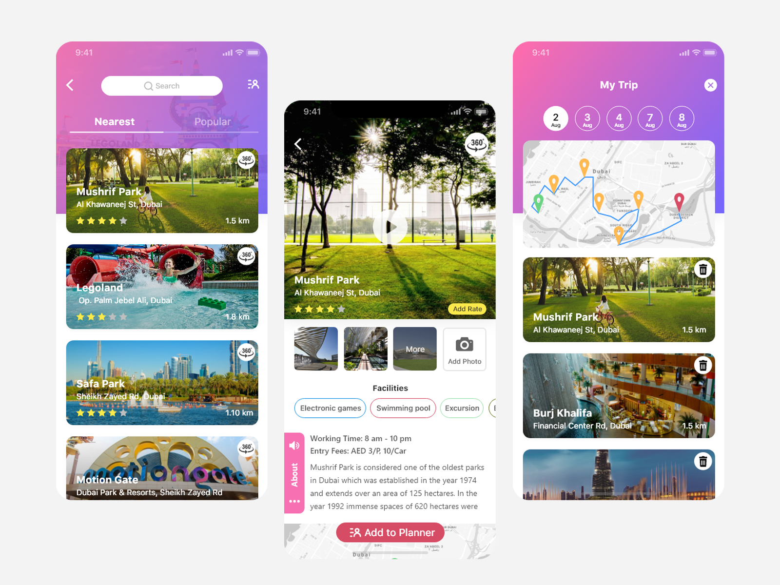 Tourist Destination App by Latheef LP on Dribbble