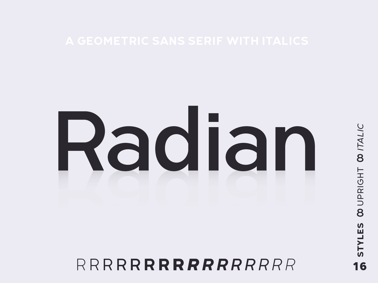 Radian | A Geometric Sans Serif Typeface by Ayça Atalay on Dribbble