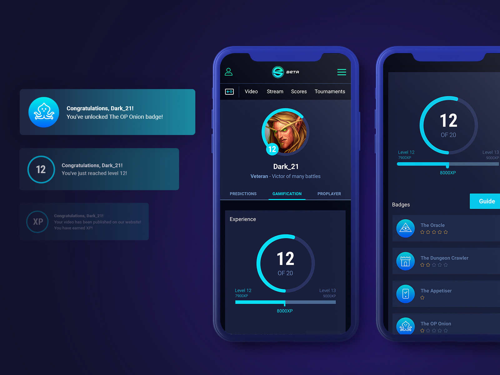 Gamification Screen - Esports.com by Viara on Dribbble